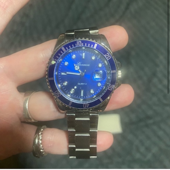 Geneva | Accessories | Mens Geneva Watch No0 Large Face With Calender ...